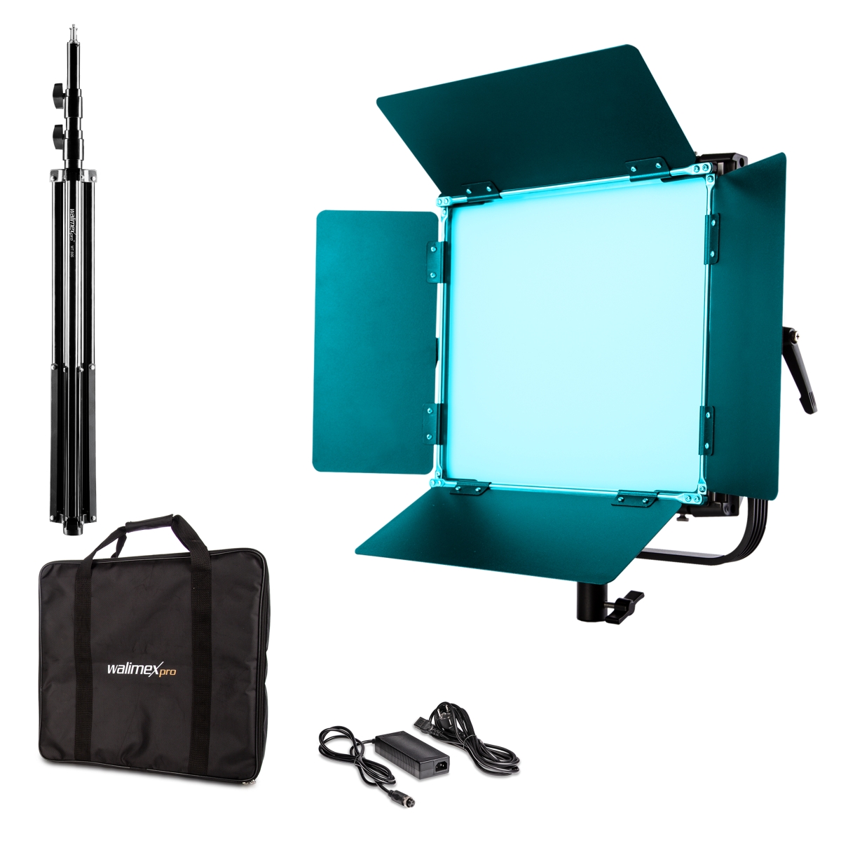 Walimex pro LED Rainbow 100W RGBWW Set 1 (1x Rainbow 100W, 1x Lampenstativ GN-806) | walimex-online